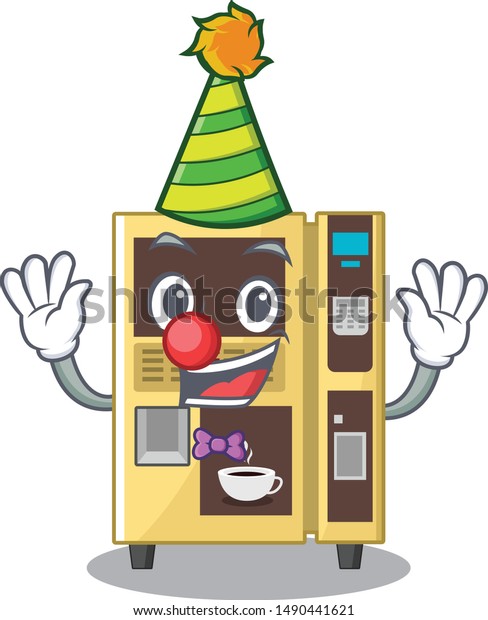 Clown Coffee Vending Machine Cartoon Stock Vector (Royalty Free ...