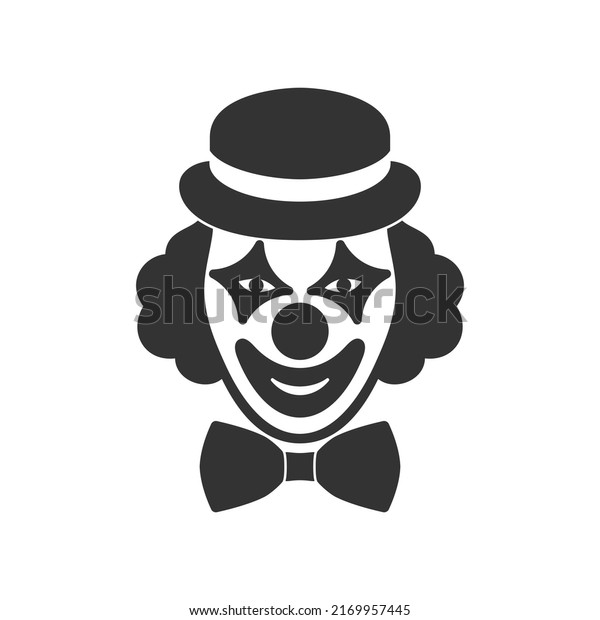 Clown Graphic Icon Jester Sign Isolated Stock Vector (Royalty Free ...