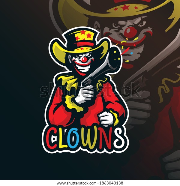 Clown Mascot Logo Design Vector Modern Stock Vector (Royalty Free ...