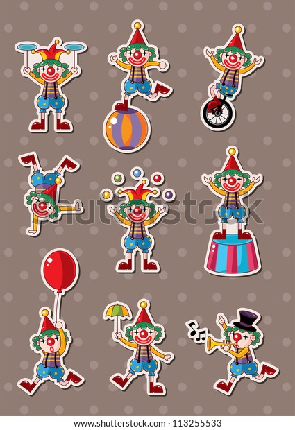 pegatinas de payaso