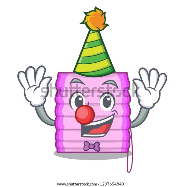 Clown Window Blinds Isolated On Mascot Stock Vector (Royalty Free ...
