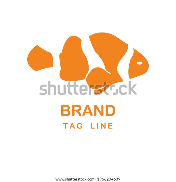 Clownfish Logo Vector This Logo Suitable Stock Vector (Royalty Free ...