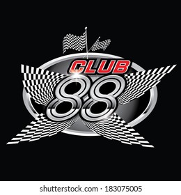 Club 88 Racing Concept Vector Stock Vector (Royalty Free) 183075017 ...