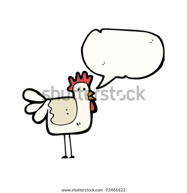 Clucking Chicken Cartoon Stock Vector (Royalty Free) 92466622