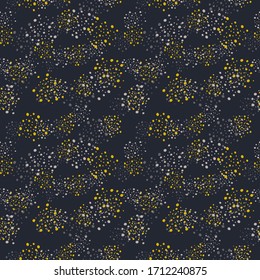 Cluster Dots On Dark Background Seamless Stock Vector (Royalty Free ...