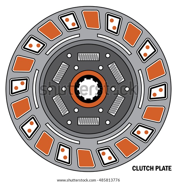 Clutch Disc Vector Isolated Car Part Stock Vector (Royalty Free ...