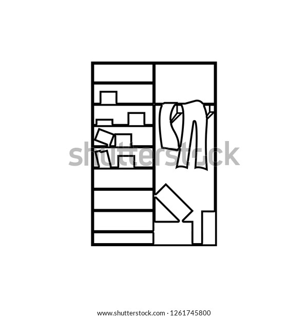 Clutter Closet Icon Element Chaos Mobile Stock Vector (Royalty Free ...