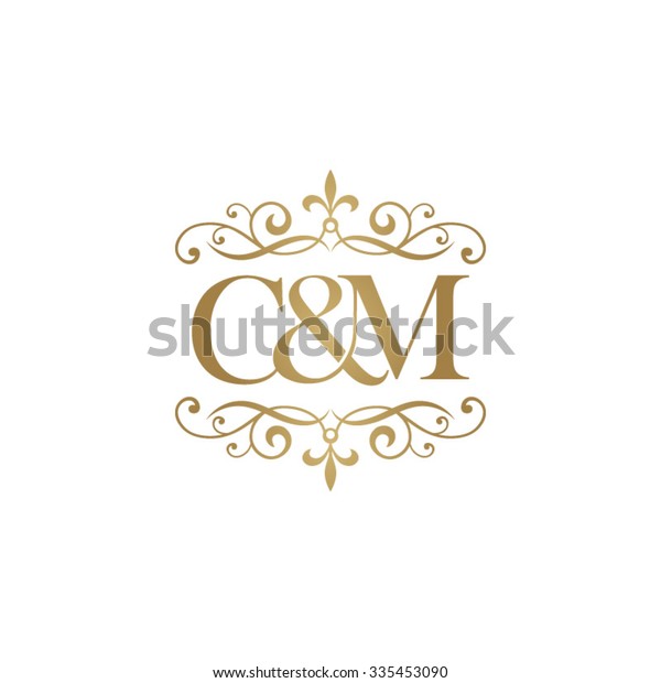 Cm Initial Logo Ornament Ampersand Monogram Stock Vector (Royalty Free ...