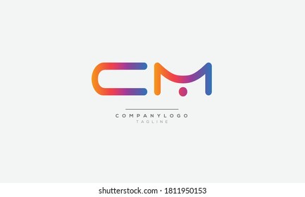 Cm Initials Monogram Letter Text Alphabet Stock Vector (Royalty Free ...