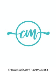 Cm Logo Circle Creative Symbol Icon Stock Vector (Royalty Free ...