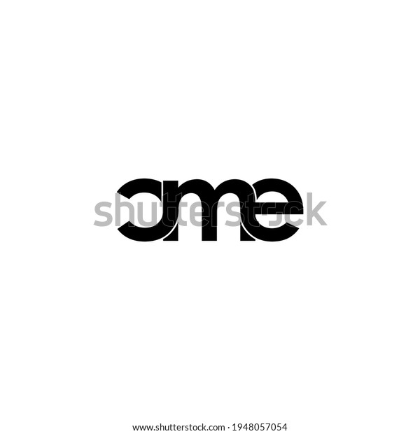 Cme Letter Original Monogram Logo Design Stock Vector (Royalty Free ...