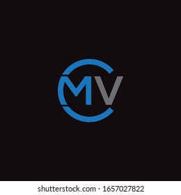 Cmv Mcv Unique Monogram Style Logo Stock Vector (Royalty Free ...