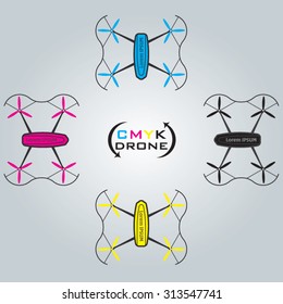 Cmyk Color Drone Stock Vector (Royalty Free) 313547741 | Shutterstock