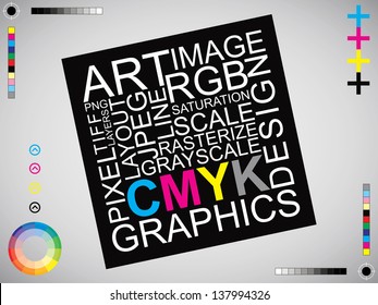 Cmyk Letters Design Art Image Stock Vector (Royalty Free) 137994326 ...