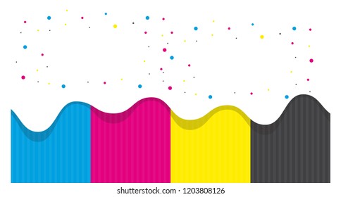 Cmyk Paint Colors Background Stock Vector (Royalty Free) 1203808126 ...
