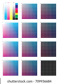 Cmyk Press Color Chart Vector Color 스톡 벡터(로열티 프리) 709936684 | Shutterstock
