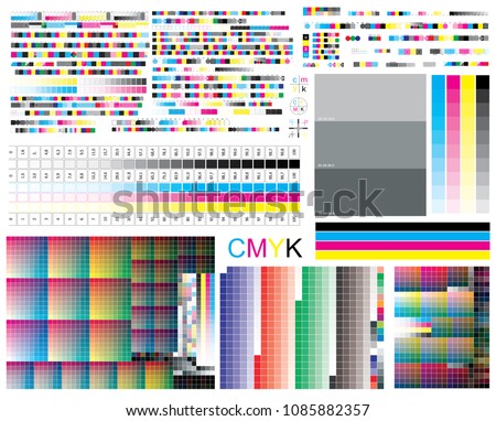CMYK Standard Offset Vector Color Bar เวกเตอร์สต็อก (ปลอดค่าลิขสิทธิ์ ...