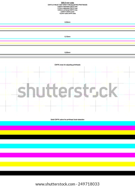 Cmyk Test Sheet Uv Inkjets 300mm Stock Vector (Royalty Free) 249718033 ...
