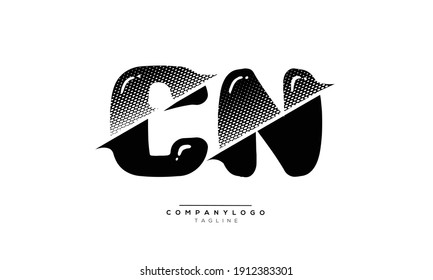 Cn Icon Monogram Letter Text Alphabet Stock Vector (Royalty Free ...