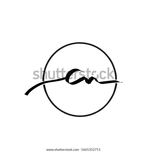 Cn Initial Letter Handwriting Signature Logo Stock Vector (Royalty Free ...