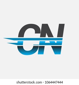 Cn Initial Logo Company Name Colored Stock Vector (Royalty Free ...