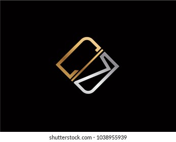 Ld Square Shape Letter Logo Design Stock Vector (Royalty Free) 1043128276