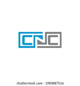 Cnc Letter Logo Design Vector Stock Vector (Royalty Free) 1983887516 ...