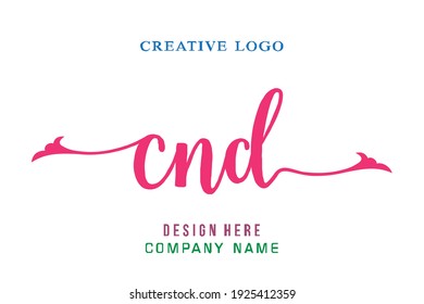 Cnd Lettering Logo Simple Easy Understand Stock Vector (Royalty Free ...