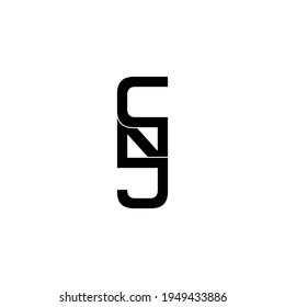 Cnj Letter Original Monogram Logo Design Stock Vector (Royalty Free ...