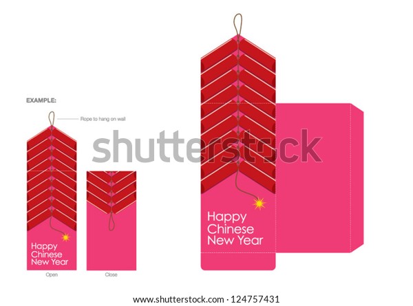 Cny Festive Packet Design Stock Vector (Royalty Free) 124757431 ...