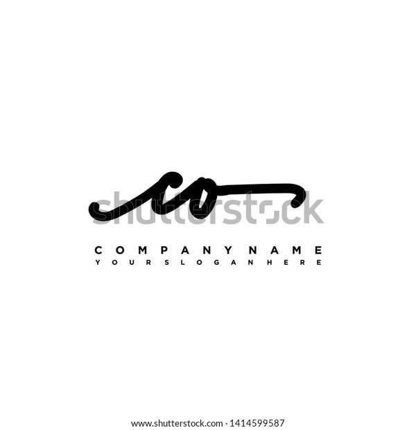 Co Initial Signature Logo Handwriting Logo Stock Vector (Royalty Free ...