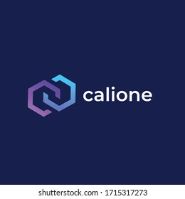 Co Letter Calione Logo Vector File Stock Vector (Royalty Free) 1715317273