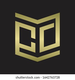 Co Logo Emblem Monogram Shield Style Stock Vector (Royalty Free ...