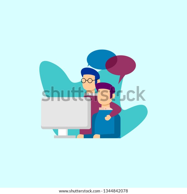 Co Worker Illustration Stock Vector (Royalty Free) 1344842078 ...
