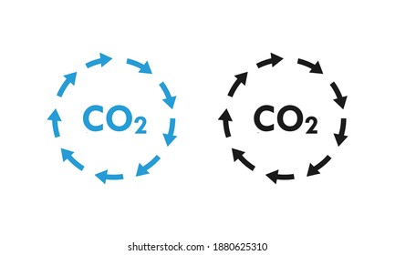 Co2 Arrow Symbol Logo Template Illustration Stock Vector (Royalty Free ...