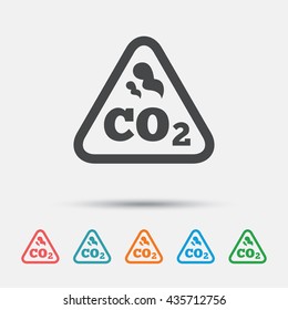 Co2 Carbon Dioxide Formula Sign Icon Stock Vector (Royalty Free ...