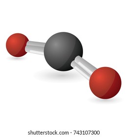 Co2 Carbon Dioxide Molecule 3d Illustration Stock Vector (Royalty Free ...