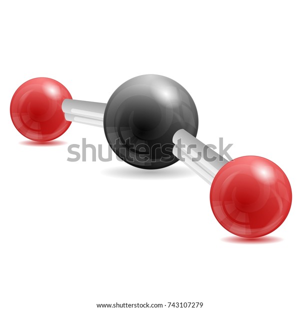 Co2 Carbon Dioxide Molecule 3d Illustration Stock Vector (Royalty Free ...
