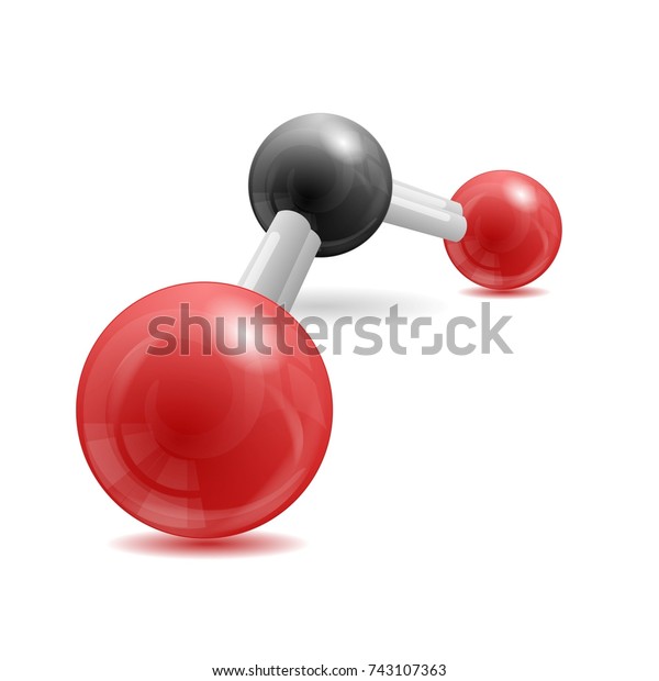 Co2 Carbon Dioxide Molecule 3d Illustration Stock Vector (Royalty Free ...