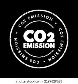 Co2 Emission Text Stamp Concept Background Stock Vector (Royalty Free ...