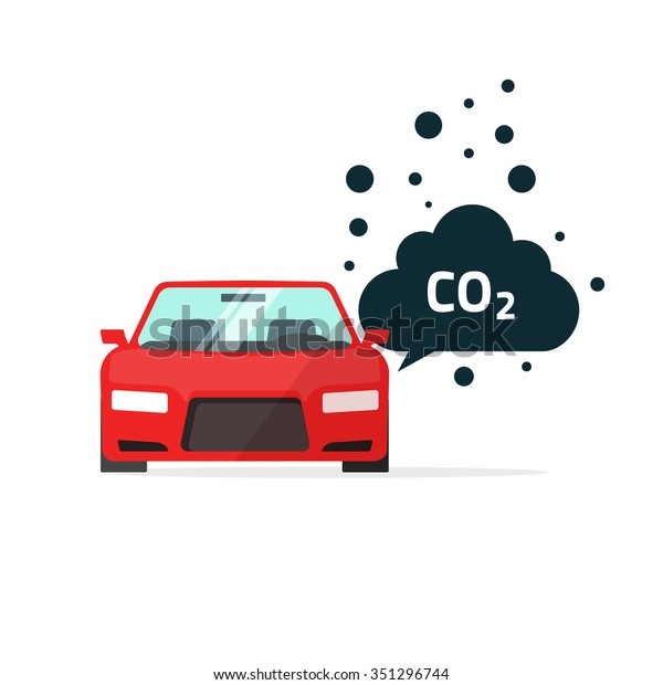 Co2 Emissions Vector Illustration Carbon Dioxide: เวกเตอร์สต็อก (ปลอด ...