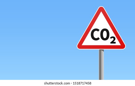 Co2 Warning Traffic Sign Red Frame Stock Vector (Royalty Free ...