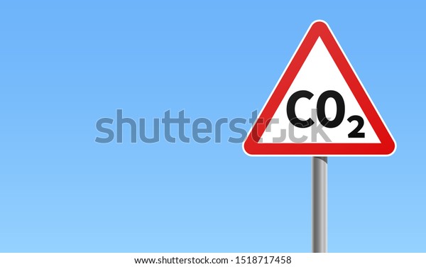 Co2 Warning Traffic Sign Red Frame Stock Vector (Royalty Free ...