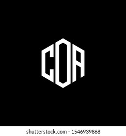 Coa Letter Logo Design Polygon Monogram Stock Vector (Royalty Free ...