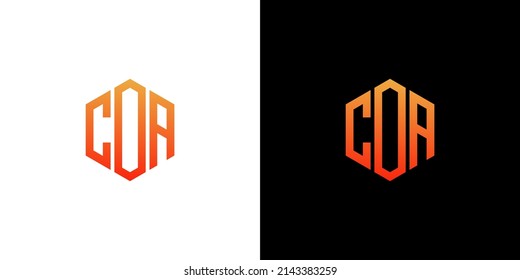 Coa Letter Logo Design Polygon Monogram Stock Vector (Royalty Free ...