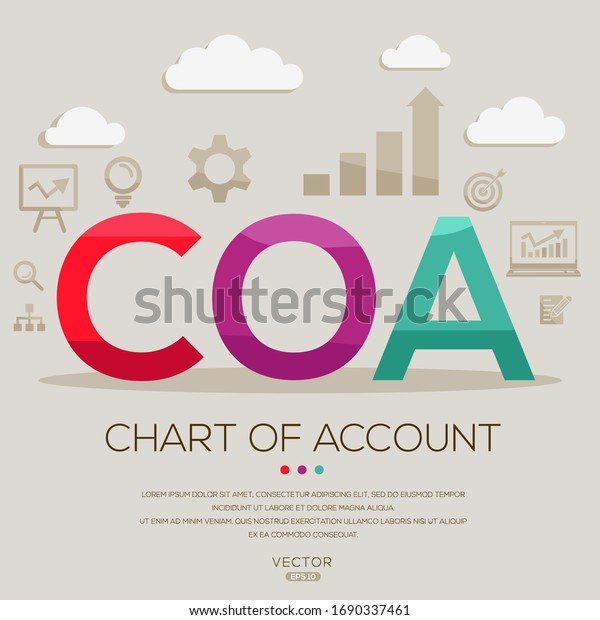 Coa Mean Chart Account Letters Iconsvector Stock Vector (Royalty Free ...