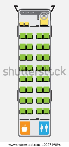 Mapa de asientos de bus de: vector de stock (libre de regalías ...