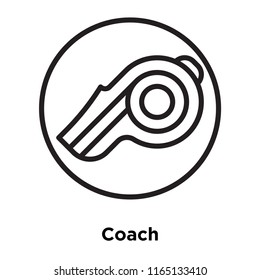 Coach Icon Vector Isolated On White Stock Vector (Royalty Free ...