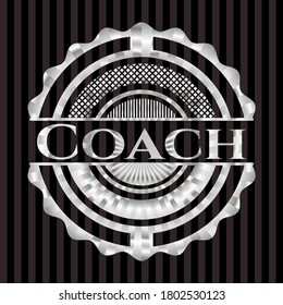 Coach Silver Badge Vector Illustration Mosaic Stock Vector (Royalty ...