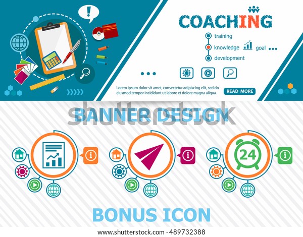 Coaching Concepts Abstract Cover Header Background Stock Vector ...